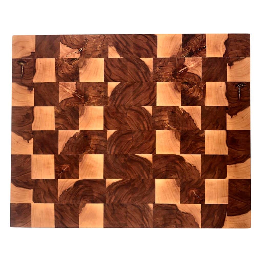 handgefertigtes Apfelbaum Stirnholz Schneidebrett | Holz-Liebling